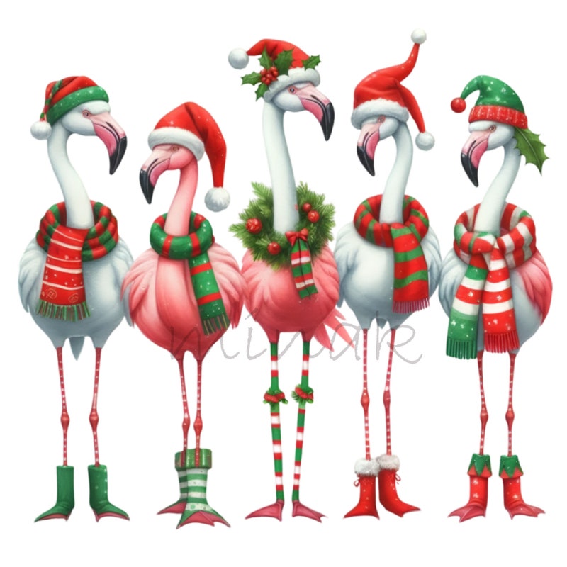 Christmas Flamingo - Etsy