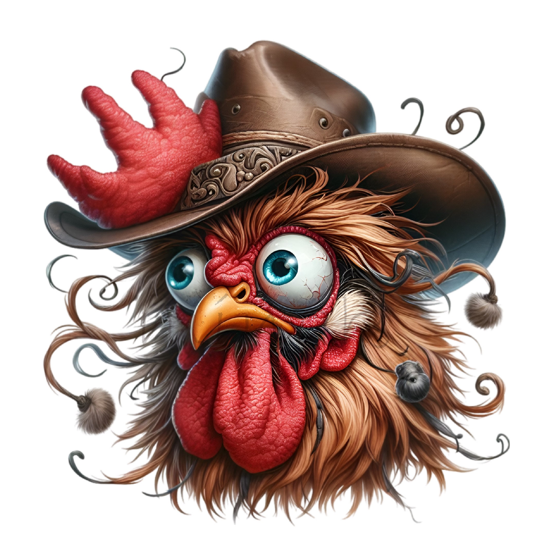 15 PNG Funny Cowboy Rooster Clipart, Western Chicken Hat Bandana - Etsy