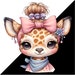 Giraffe Clip Art, Messy Bun Clipart, 10 PNG Cute Baby, Giraffe Girl ...