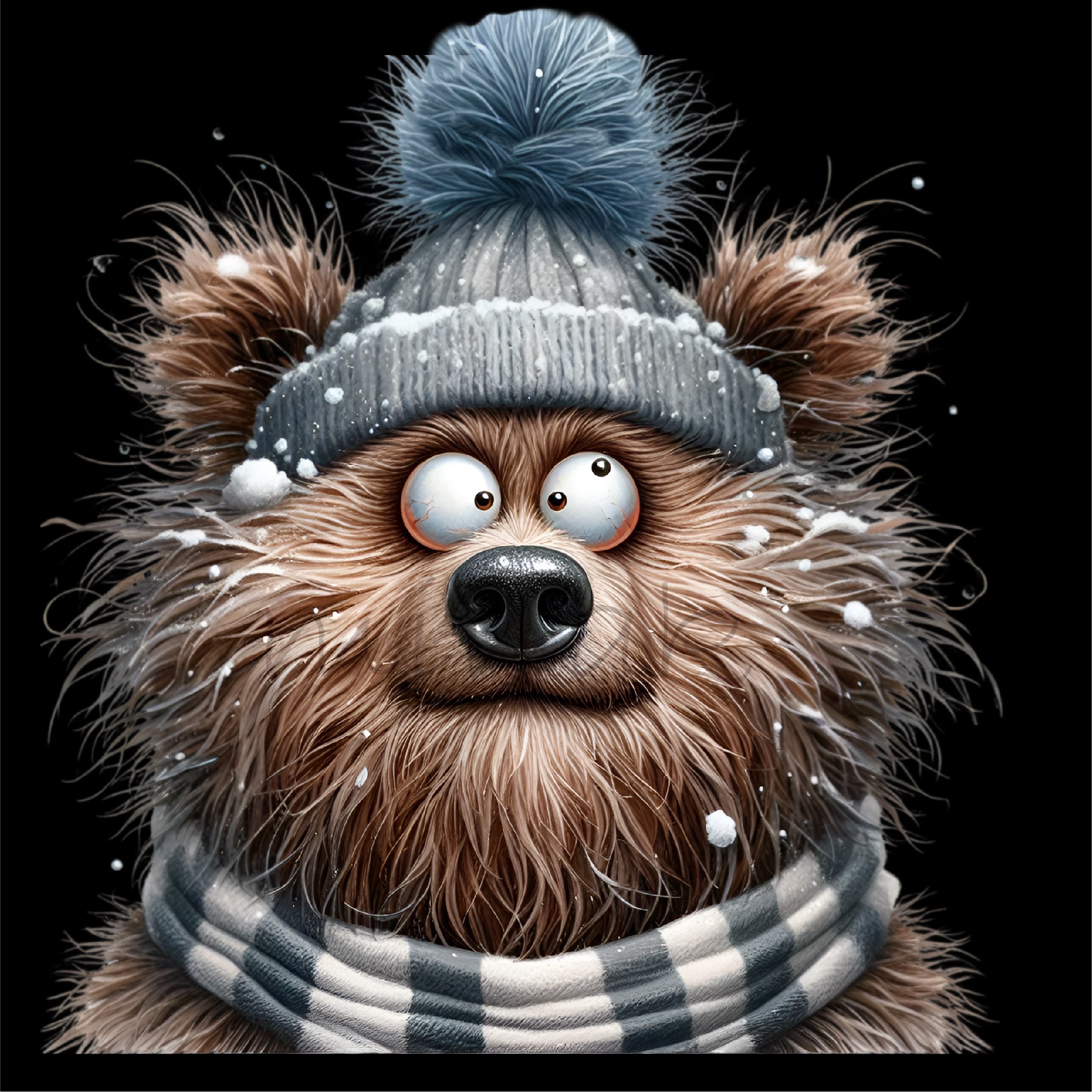10 PNG Frozen Bear Clipart – Funny Winter Animal PNG – Icy Cartoon Bear ...