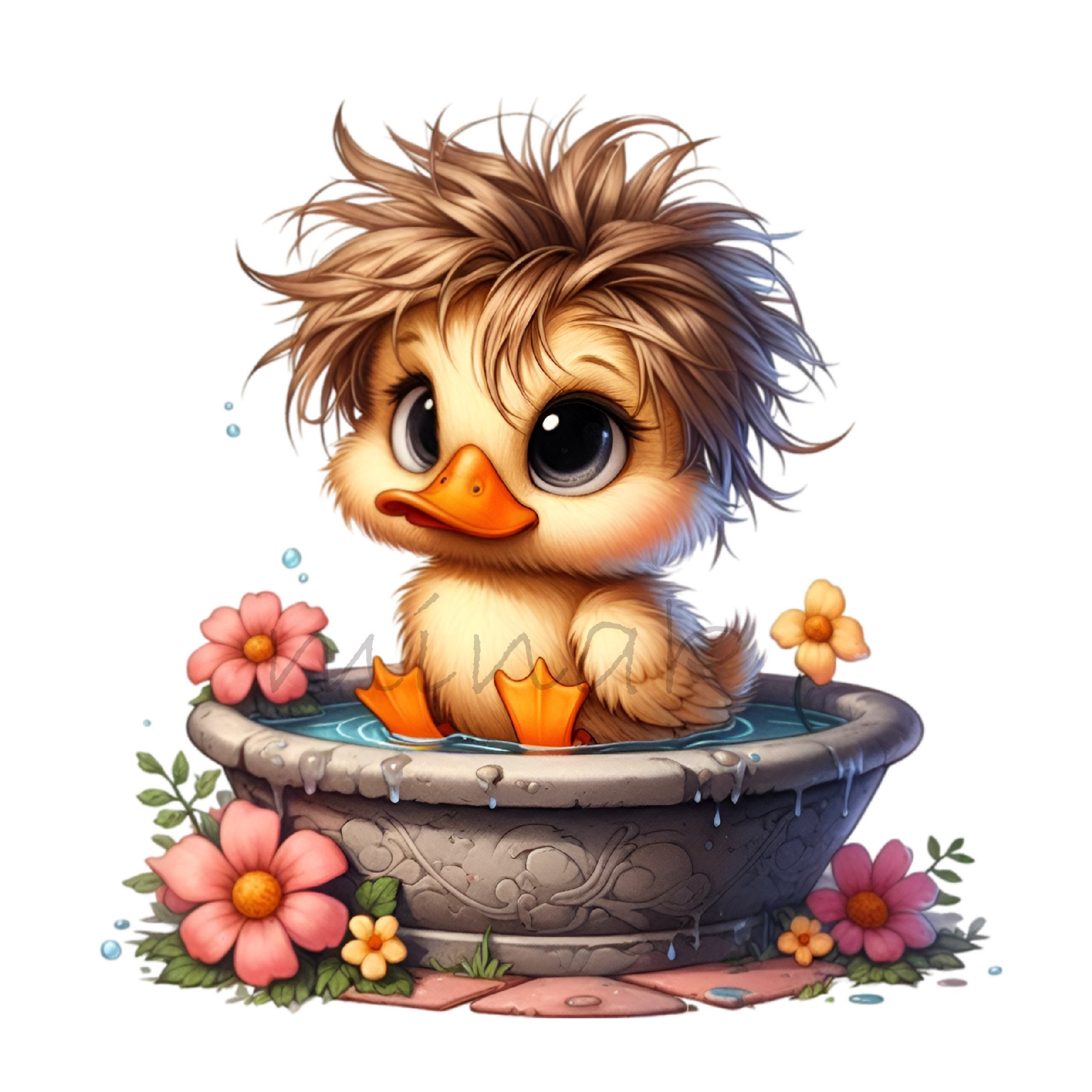 15 PNG Cute Duckling PNG Clipart – Adorable Baby Duck in Fountain ...