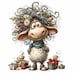 12 PNG Holiday Sheep Clipart – Christmas Lamb PNG – Cute Farm Animal ...