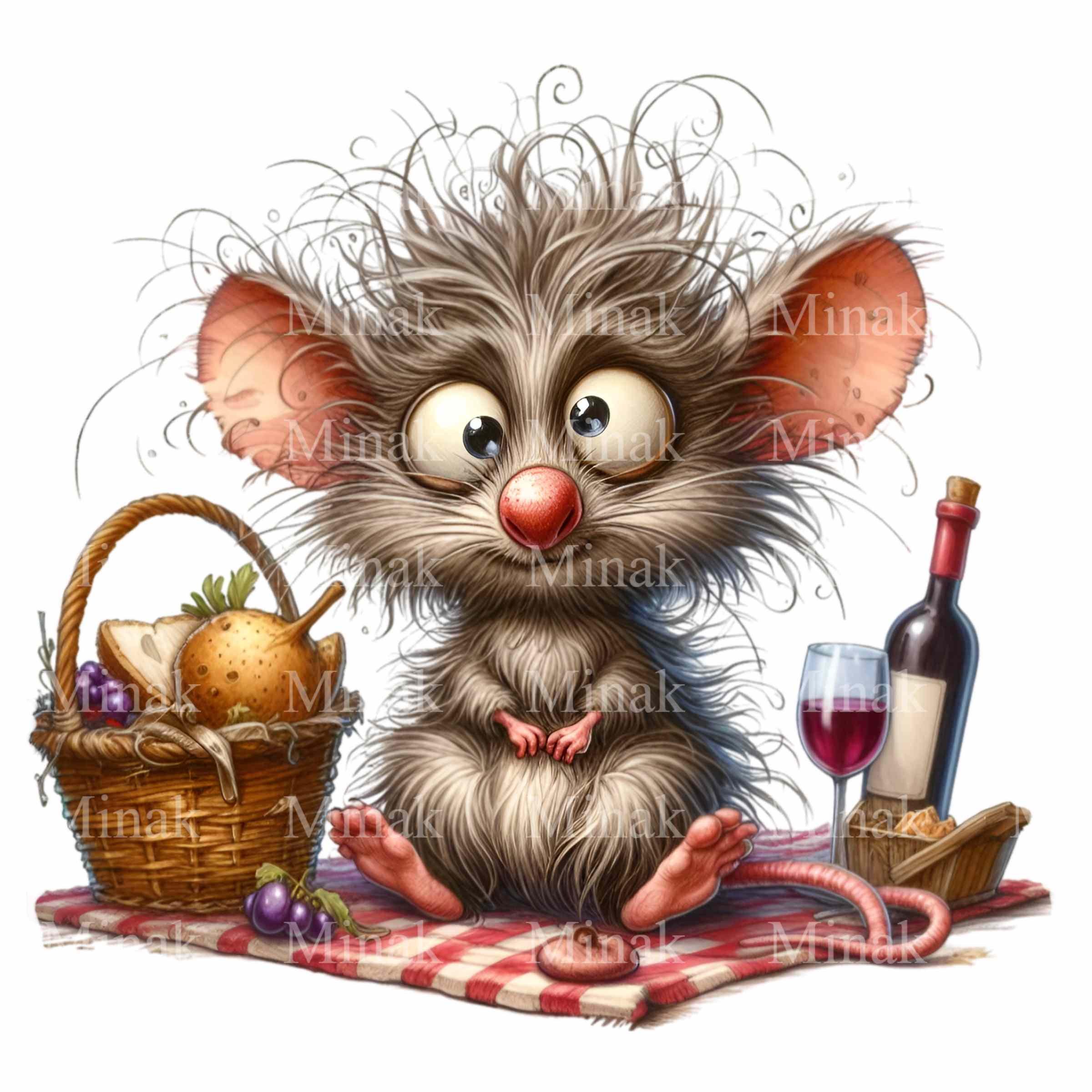 10 PNG Funny Drunk Mouse Clipart, Wine Lover Sublimation - Etsy