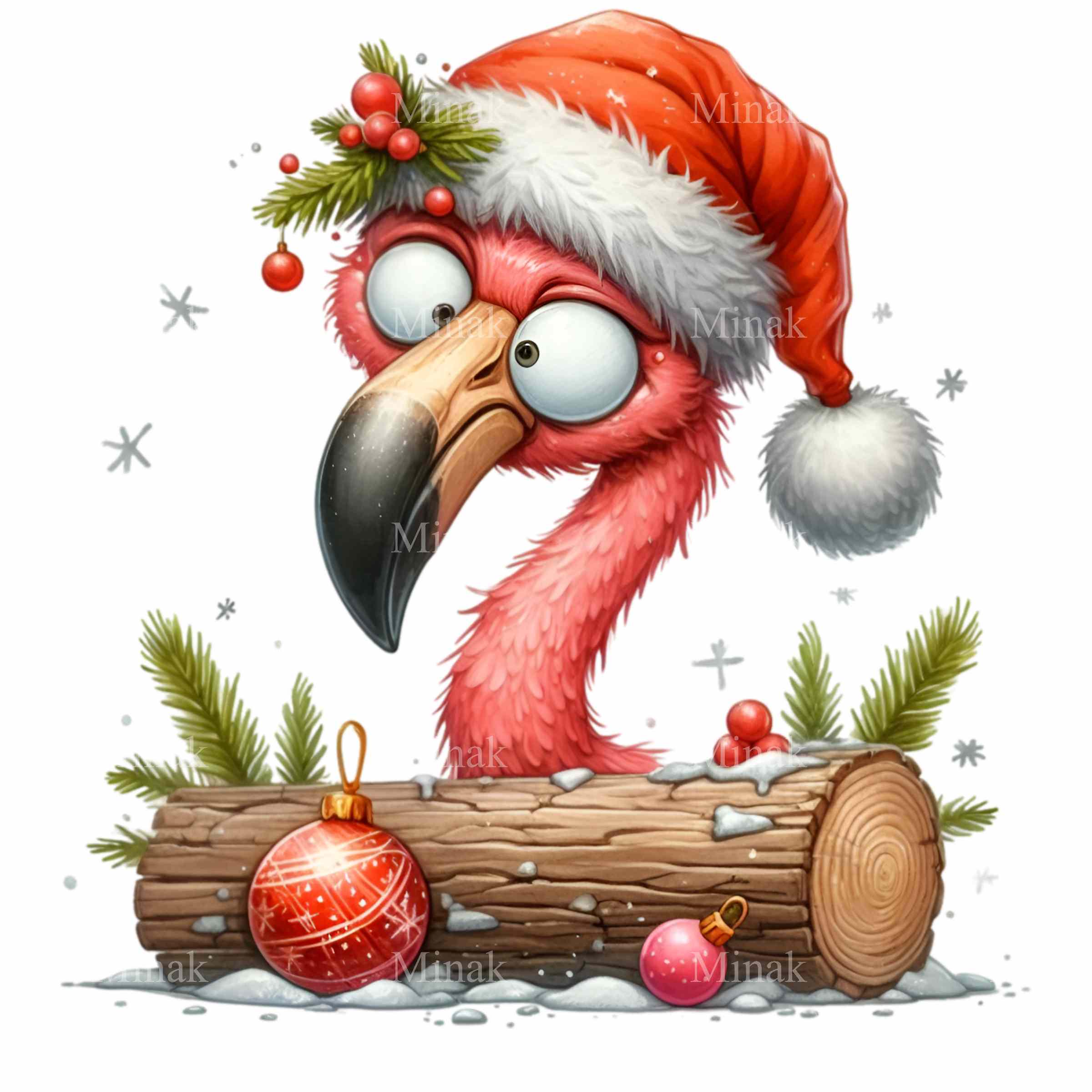 12 PNG Angry Flamingo Clipart – Grumpy Holiday Bird PNG, Funny ...