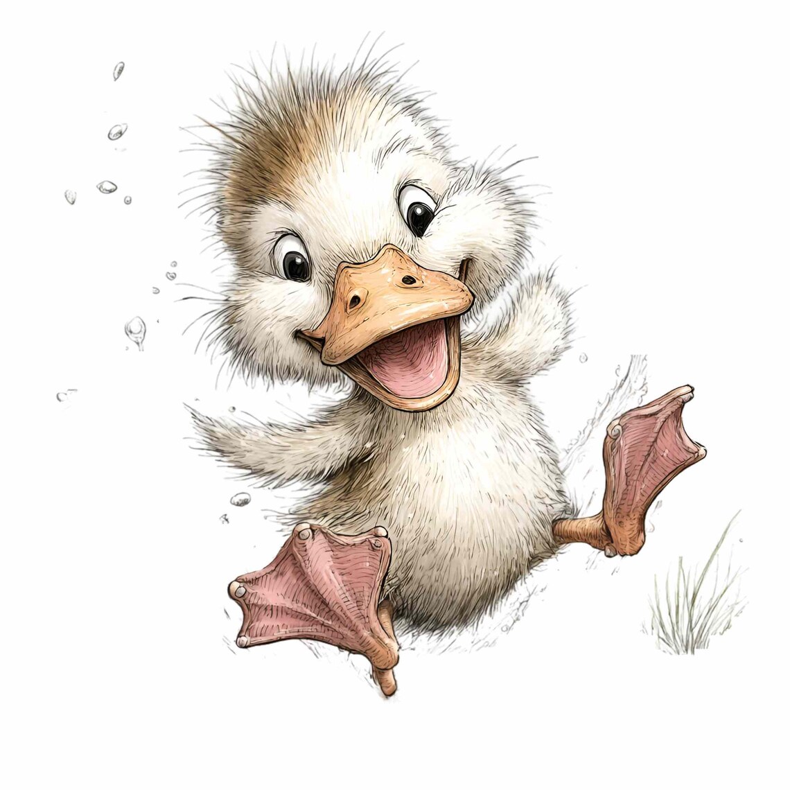 15 PNG Baby Duck Clipart – Spring Duckling Splashing Water, Kids ...