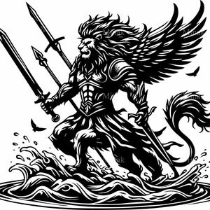 6 SVG Gladiator Warrior SVG Cut File – Sword & Shield Fighter Clipart ...