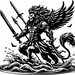 6 SVG Gladiator Warrior SVG Cut File – Sword & Shield Fighter Clipart ...