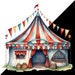 Circus Tent Clipart PNG, 10 Watercolor Vintage Circus Theme Party ...