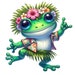 14 PNG Tropical Hula Frog Party Clipart, Exotic Toad Digital - Etsy