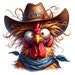 15 PNG Funny Cowboy Rooster Clipart, Western Chicken Hat Bandana - Etsy