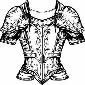 8 SVG Medieval Armor SVG Cut File - Ornate Knight Chest Plate With ...