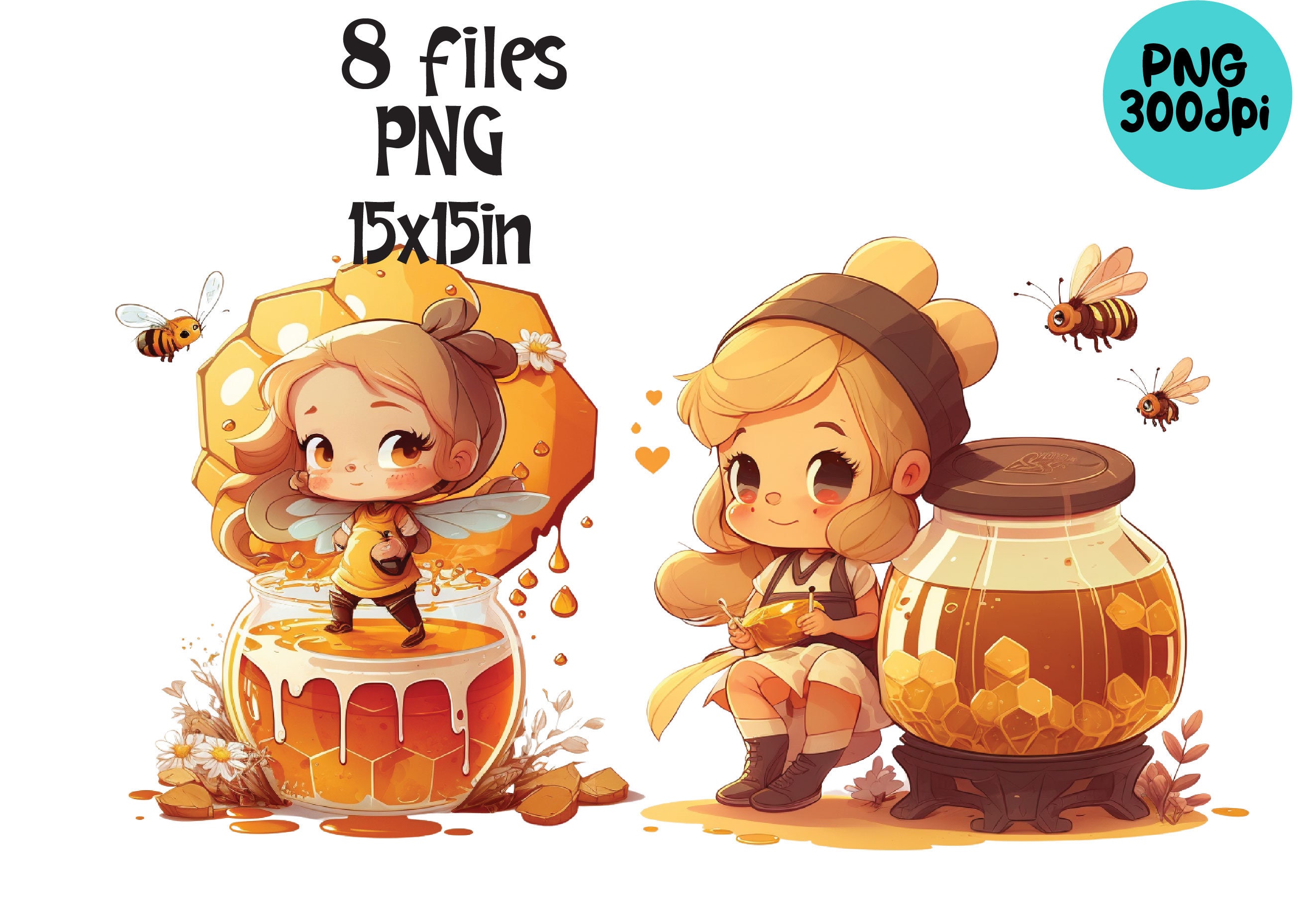 Bumble Bee Clipart Kids Sublimation Watercolor PNG - Etsy