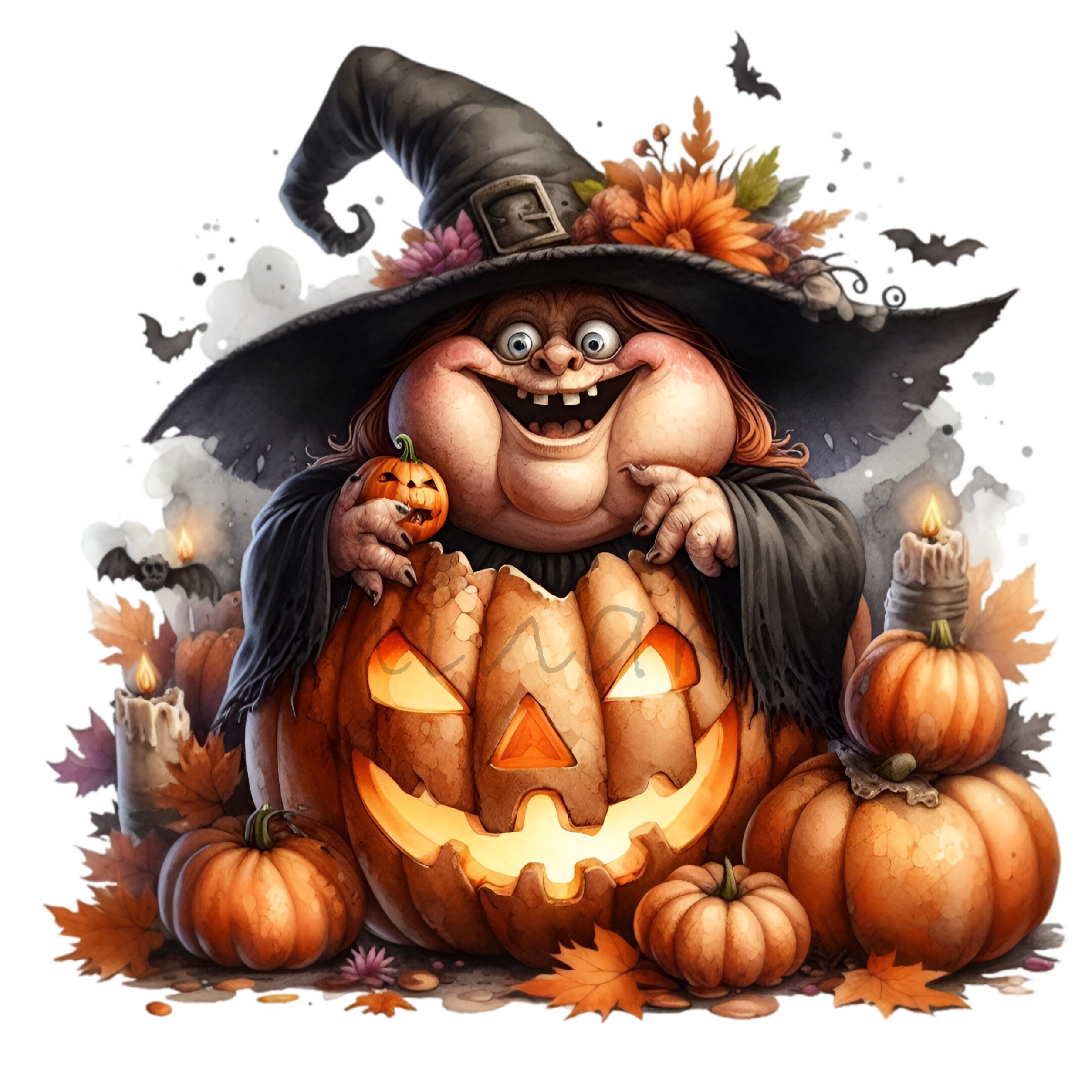 14 PNG Halloween Witch Pumpkin Clipart, Autumn Broomstick Sublimation ...