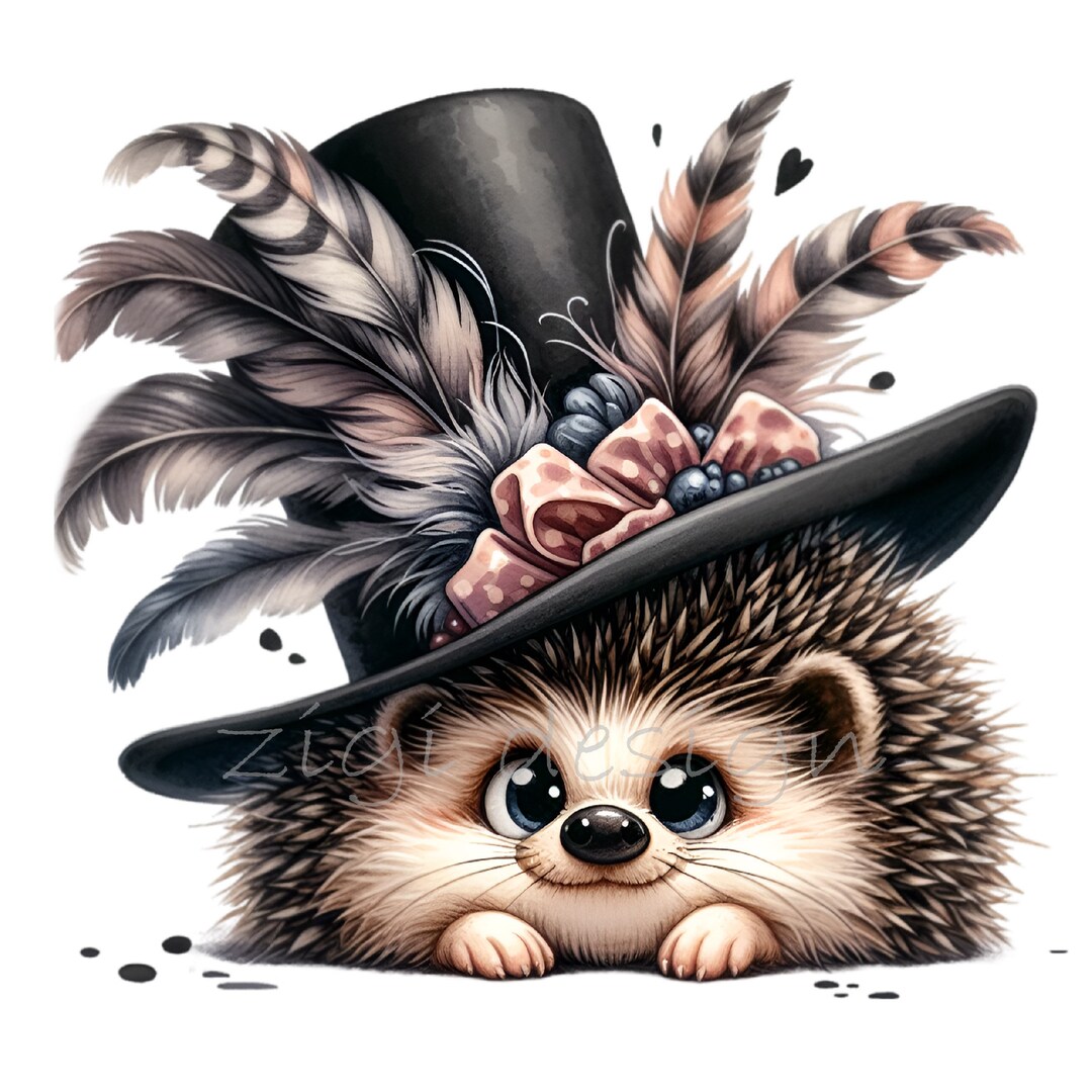 Hedgehog Clip Art, 15 PNG Funny Hedgehog Clipart, Baby Animal Nursery ...