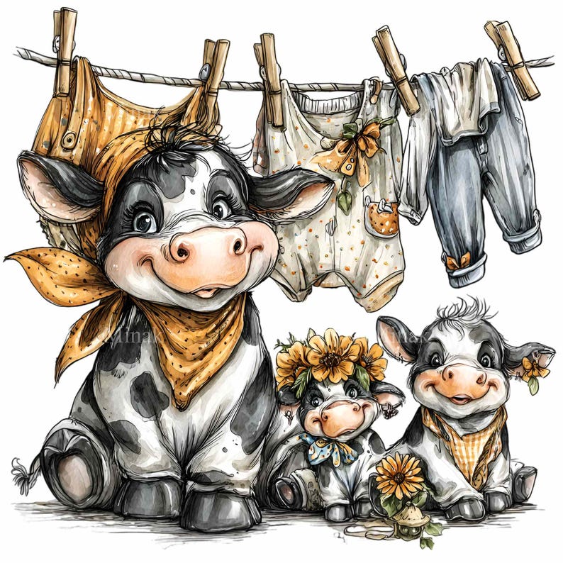 15 PNG Heifer Laundry Funny Cow Clipart, Farmhouse Sublimation - Etsy UK