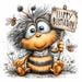 14 PNG Birthday Bee Clipart – Cute Sign PNG – Perfect for Party Invites ...