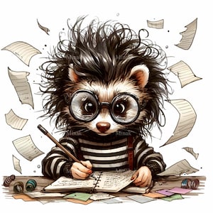 10 PNG Messy Office Raccoon – Cute Raccoon PNG Clipart – Funny Animal ...