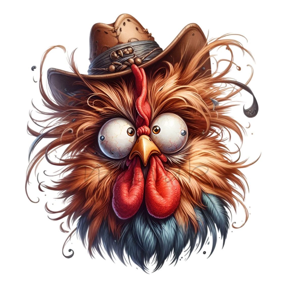 15 PNG Funny Cowboy Rooster Clipart, Western Chicken Hat Bandana - Etsy
