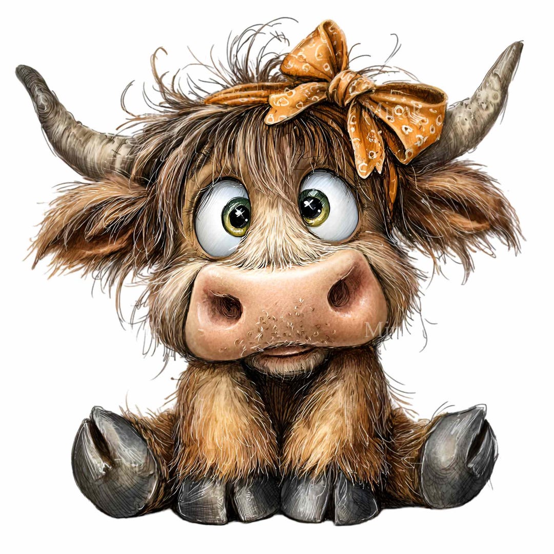 15 PNG Highland Animal – Cute Cow PNG Clipart – Farm Illustration for ...