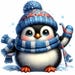 15 PNG Winter Penguin Clipart – Cute Penguin PNG – Snowy Bird Art for ...