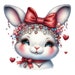 Bunny Clipart, Hearts Clipart, 10 PNG Valentine's Day Clip Art ...