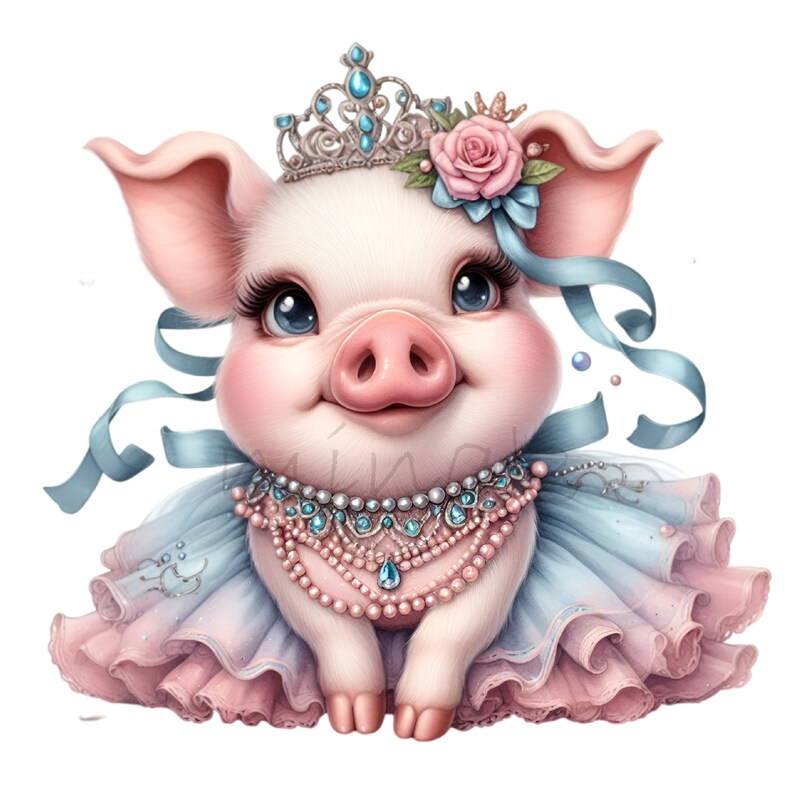 Pig With Crown - Etsy