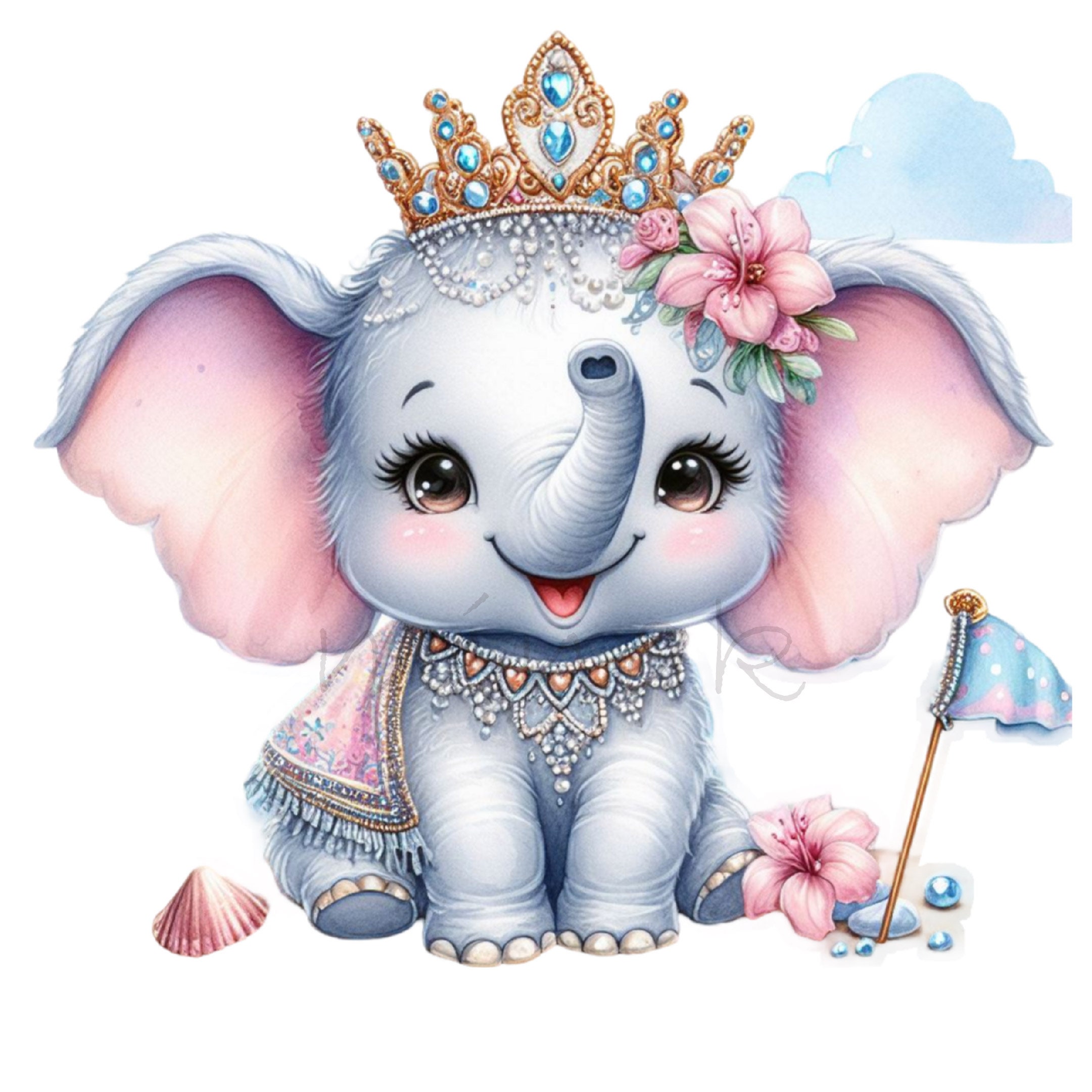 15 PNG Baby Elephant Princess, Royal Girl Crown Clipart - Etsy