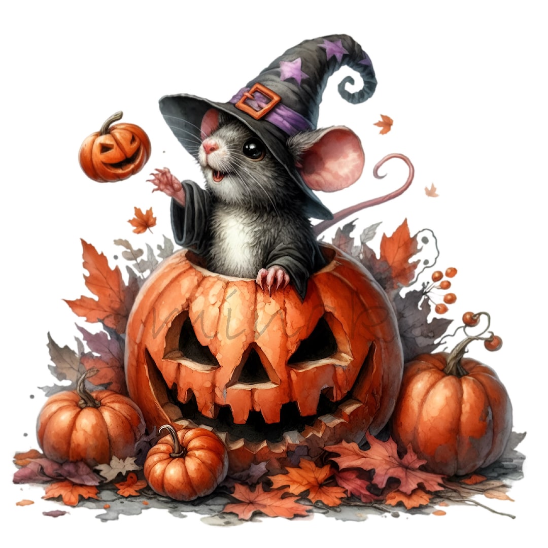14 PNG Pumpkin Mouse – Halloween Mouse PNG Clipart for Spooky Fall ...