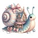 Snail House Clipart PNG - 12 Snail With Decorated Shell and Bow ...