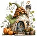 15 PNG Pumpkin House Clipart – Fall Fairy Home PNG – Cute Autumn ...
