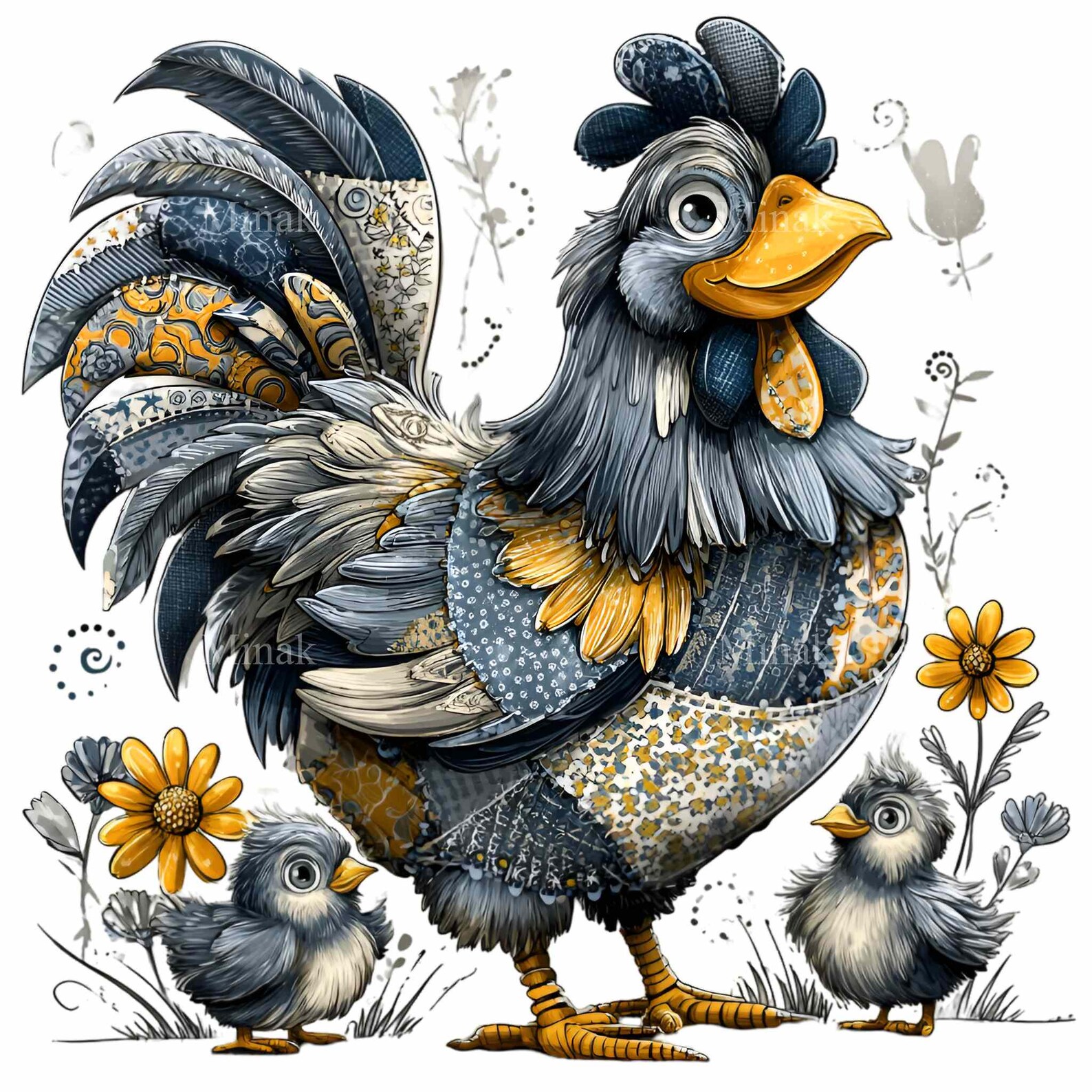 12 PNG Farm Rooster Clipart – Chicken PNG With Chicks for Kids Crafts ...