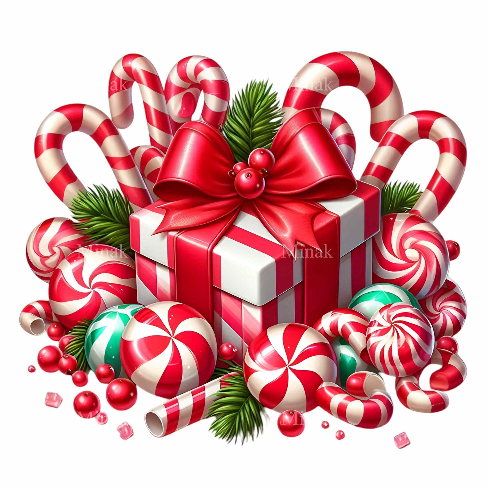 19 PNG Peppermint Sleigh Clipart – Candy Cane PNG Christmas Art ...