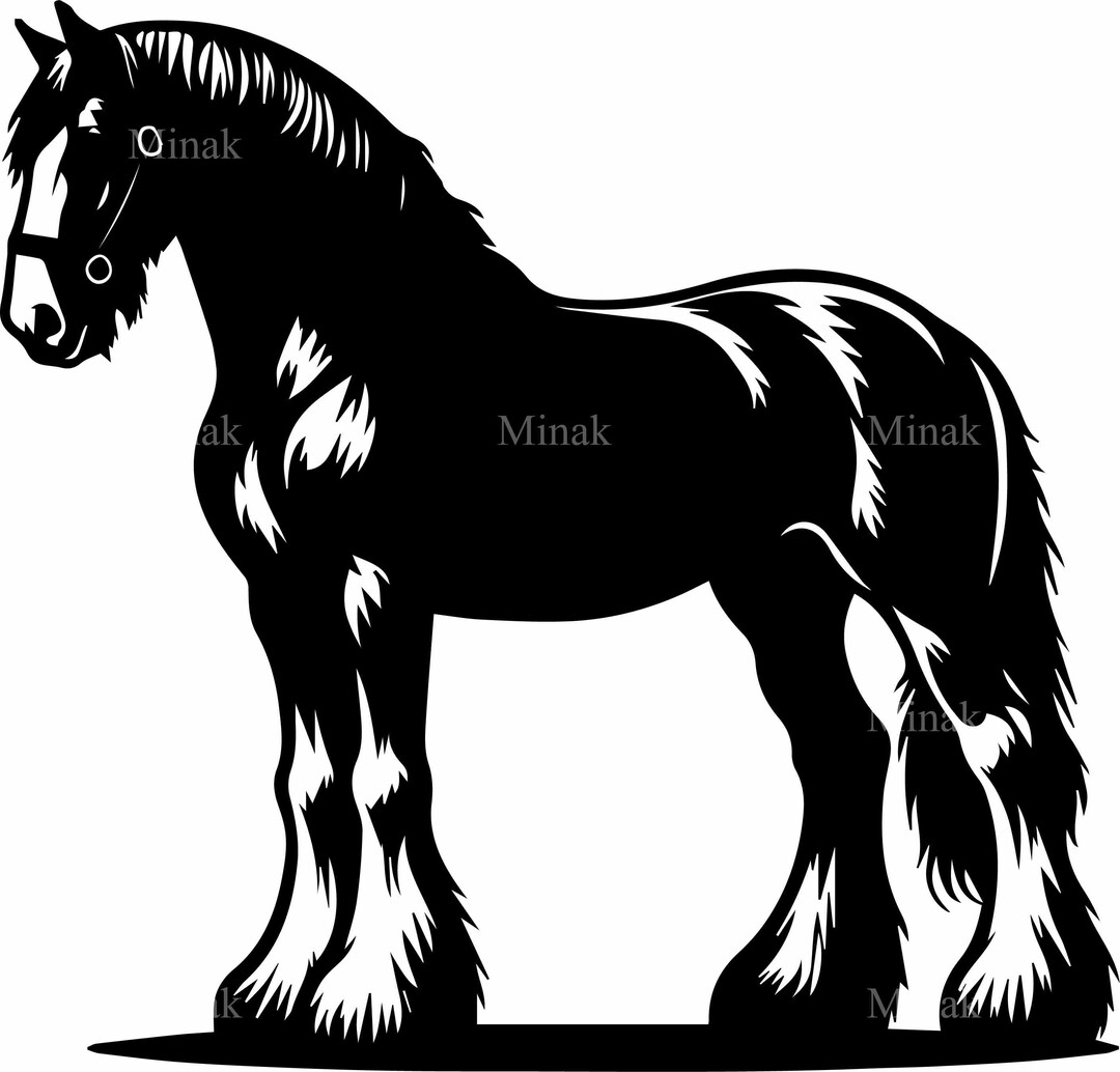 5 SVG Draft Horse SVG Cut File | Heavy Horse Silhouette Clipart ...