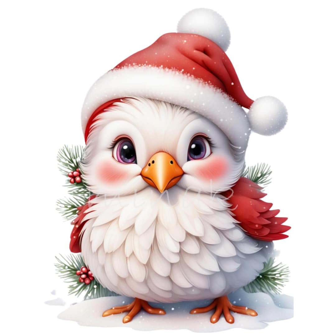 Red Bird Clipart Bundle PNG, 25 Watercolor Winter Cardinal Clip Art ...