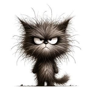 Grumpy Cat Clipart PNG, 15 Funny and Adorable Fluffy Cat, Perfect for ...