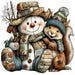 10 PNG Winter Friends Clipart – Snowman Squirrel PNG – Cute Holiday for ...
