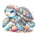 10 Jeweled Sea Turtle PNG Clipart - Cute Ocean Turtle With Pearls ...