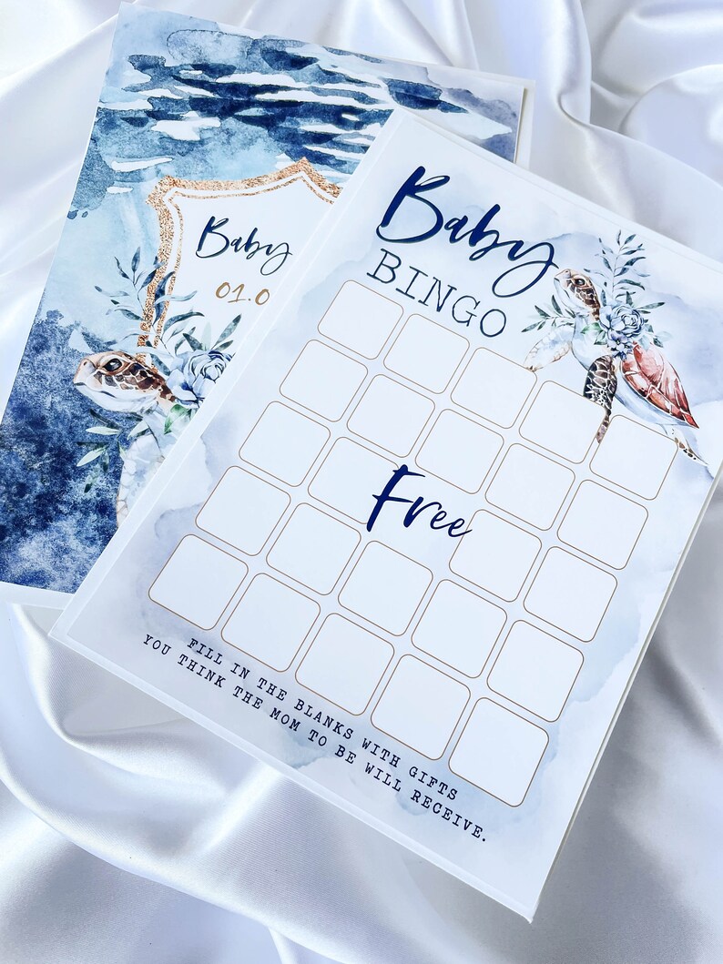 Under the Sea Baby Shower Baby Bingo Game Ocean Baby Shower - Etsy