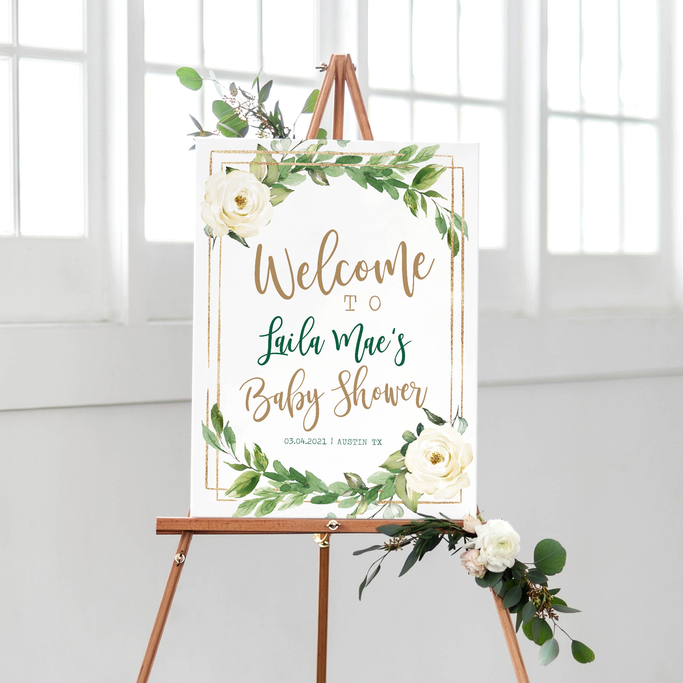Rustic Baby Shower Welcome