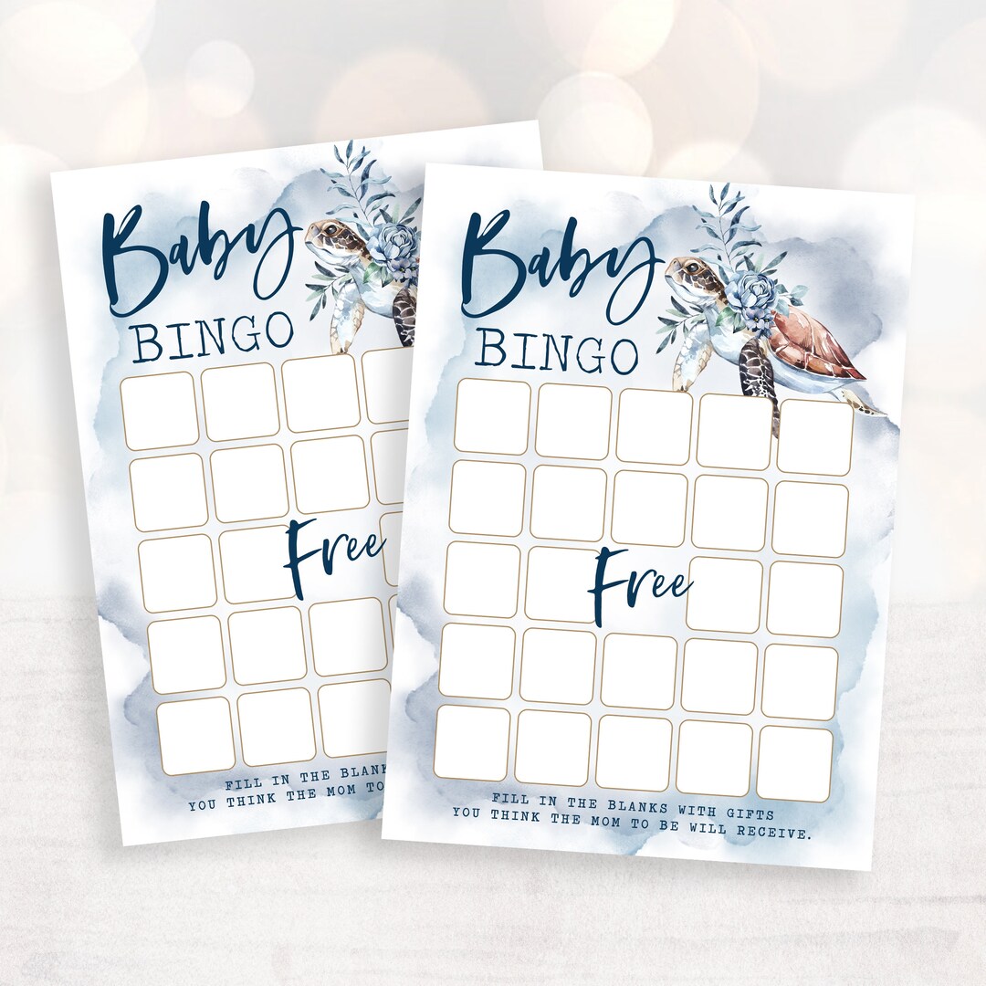 Under the Sea Baby Shower Baby Bingo Game Ocean Baby Shower - Etsy