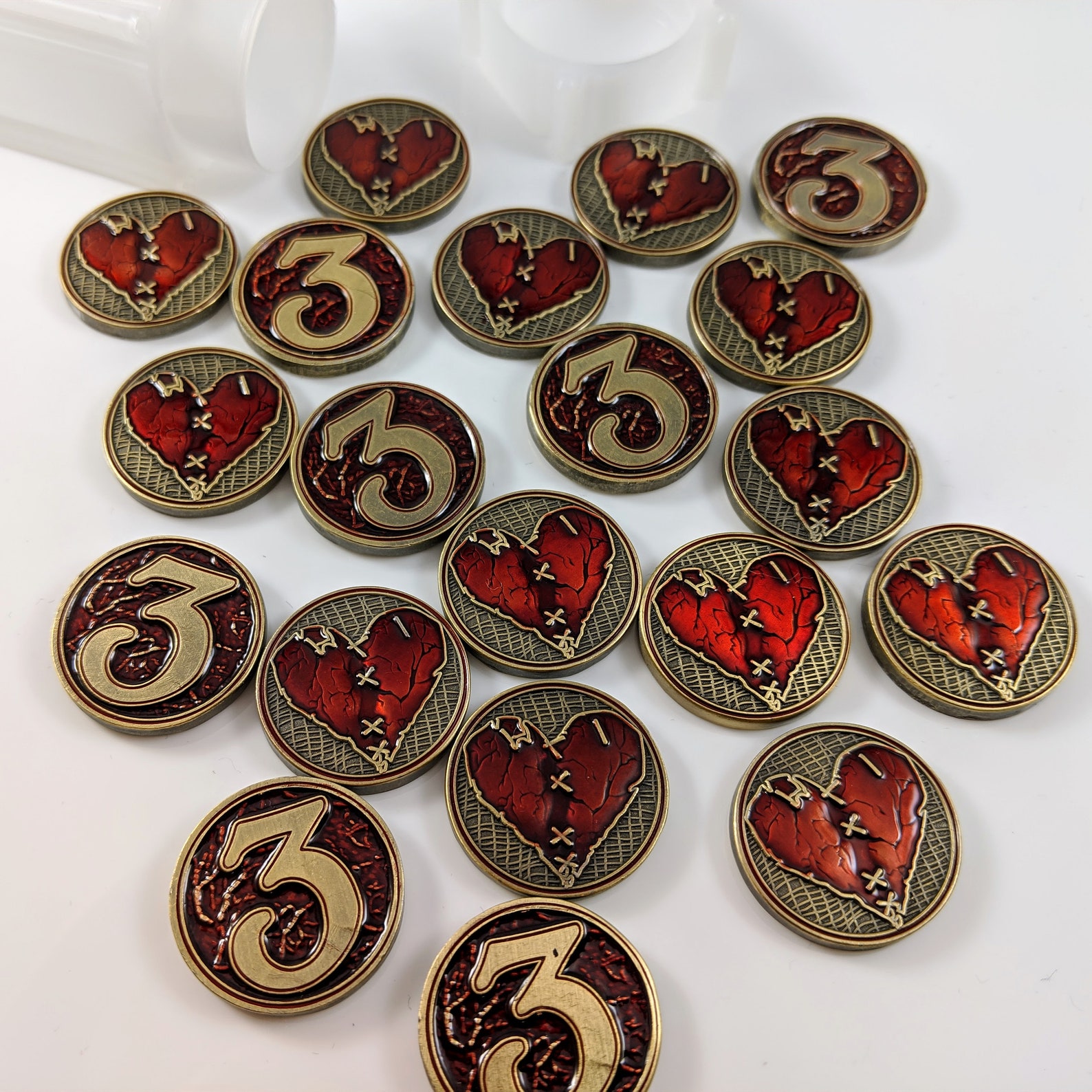 Arkham Metal Health: Wounded Heart Tokens Unofficial Luxury - Etsy