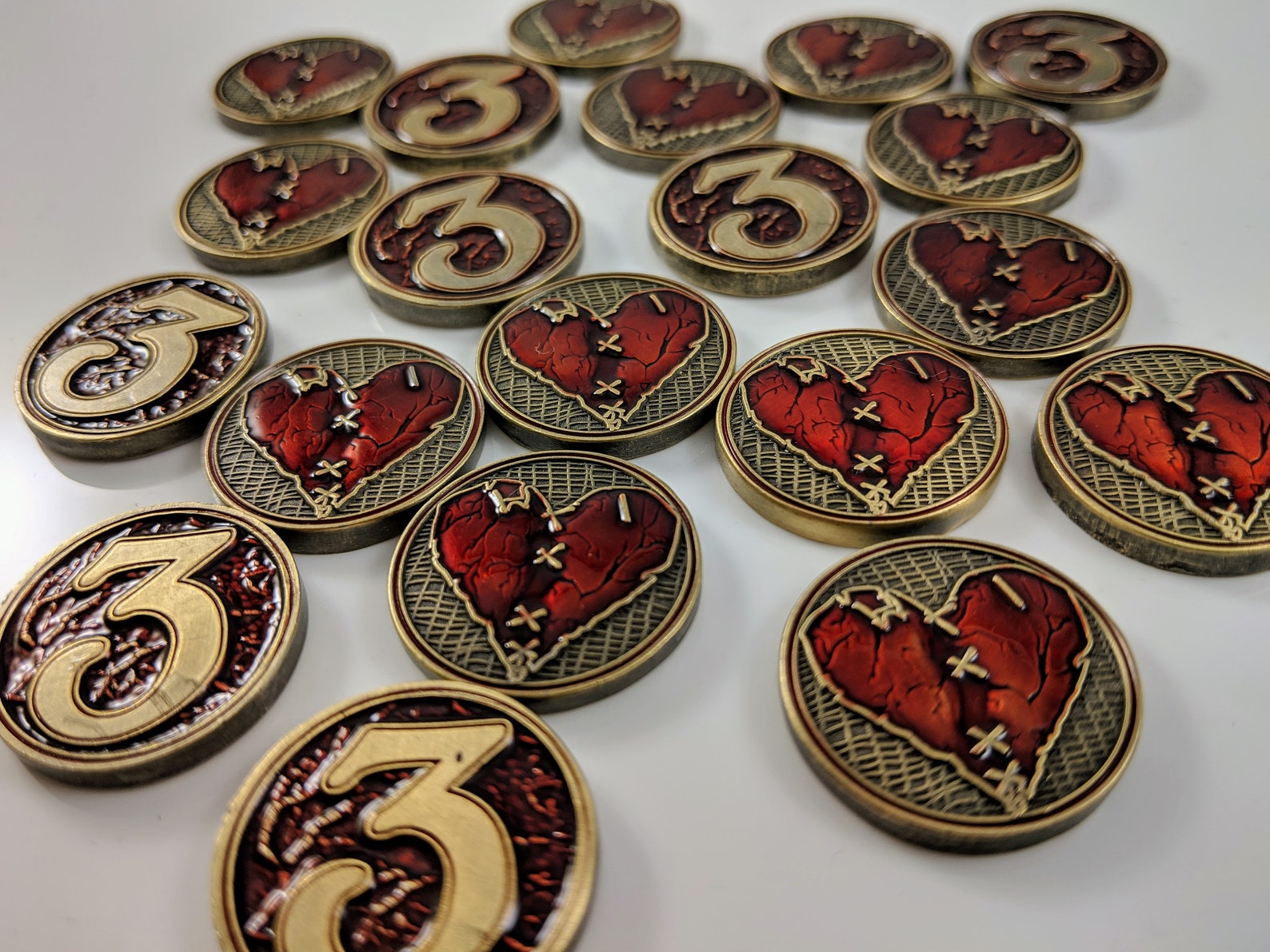 Arkham Metal Health: Wounded Heart Tokens Unofficial Luxury - Etsy