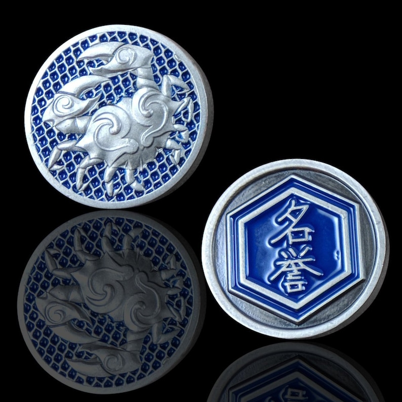 L5R Crab Fate & Honor Token - Unofficial Metal Token for Legend of the ...