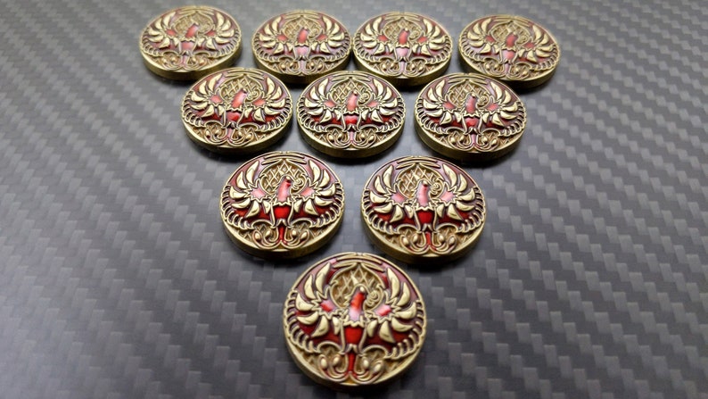 L5R Phoenix Metal Fate Reignited and Scholar Luxury Tokens - Etsy