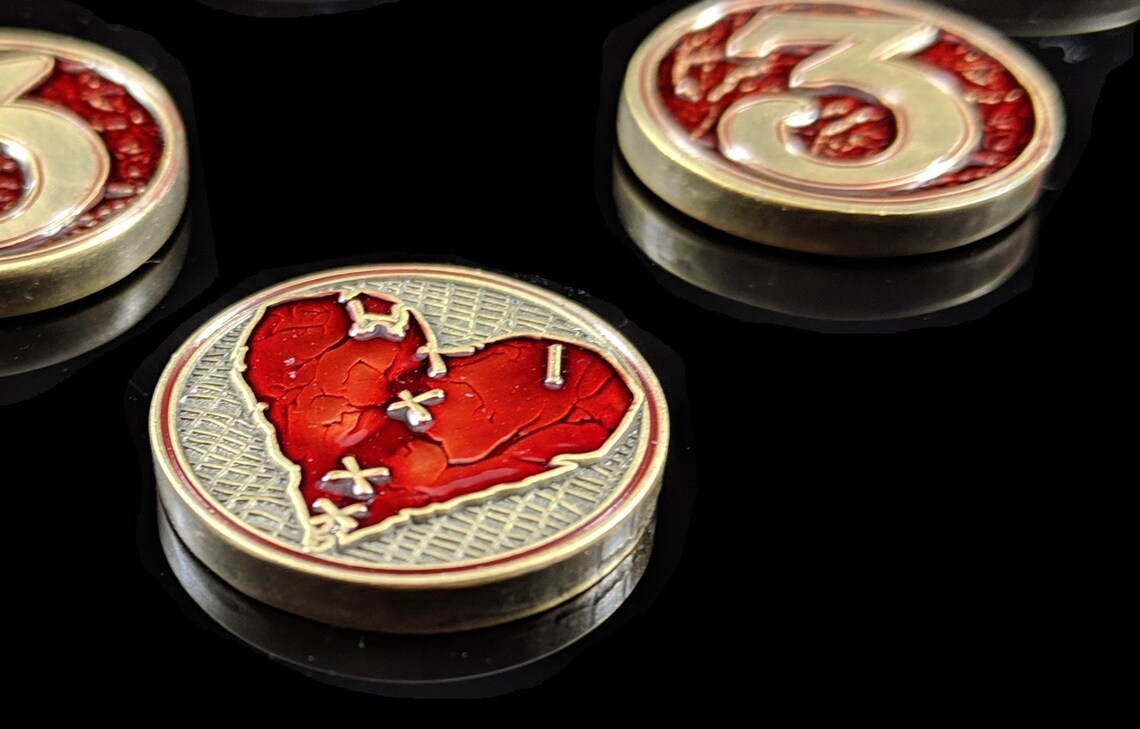 Arkham Metal Health: Wounded Heart Tokens Unofficial Luxury - Etsy ...