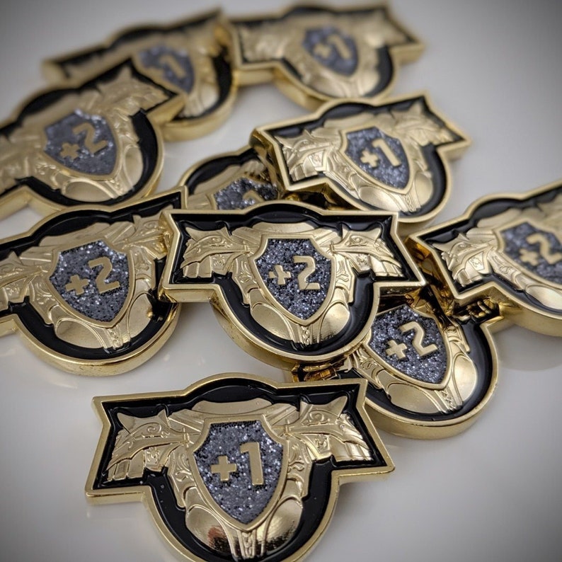 Metal Armor/shield Tokens Sanctified Defense Token Set for - Etsy