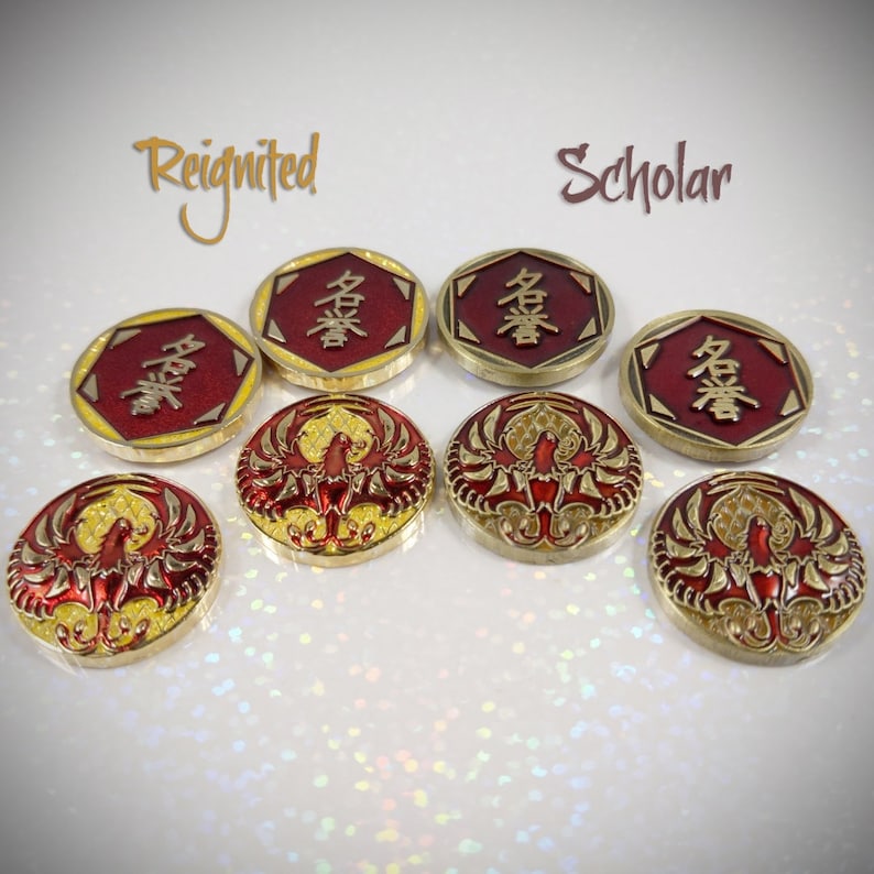 L5R Phoenix Metal Fate Reignited and Scholar Luxury Tokens - Etsy