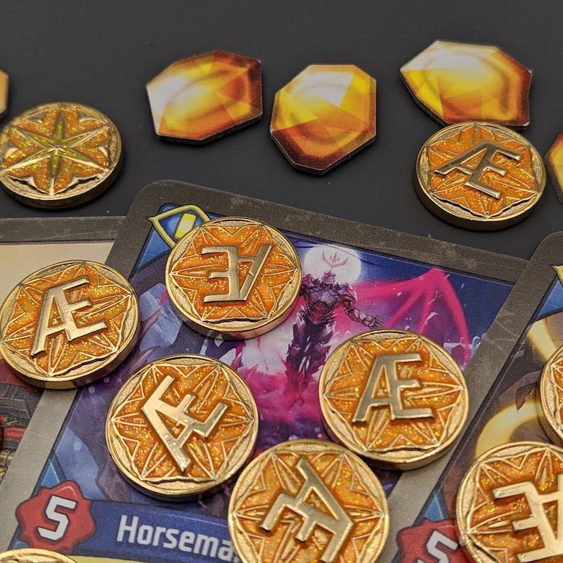 Keyforge Luxury Aember: Archonic Energy Metal Tokens - Etsy