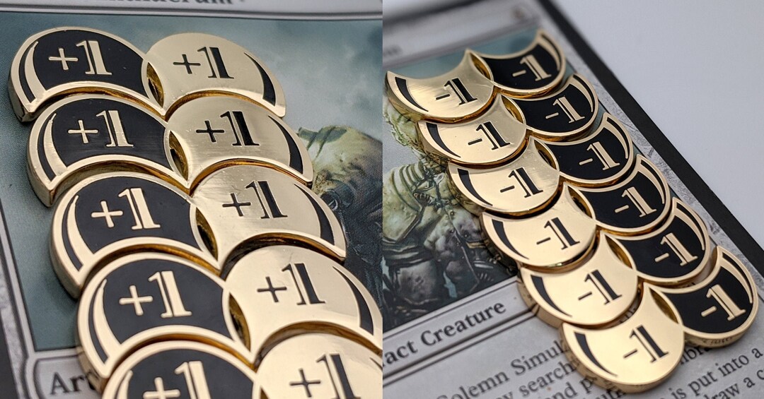 Mtg Counters 1/1 set of 5 Metal Strength Reversible Counters Unofficial ...