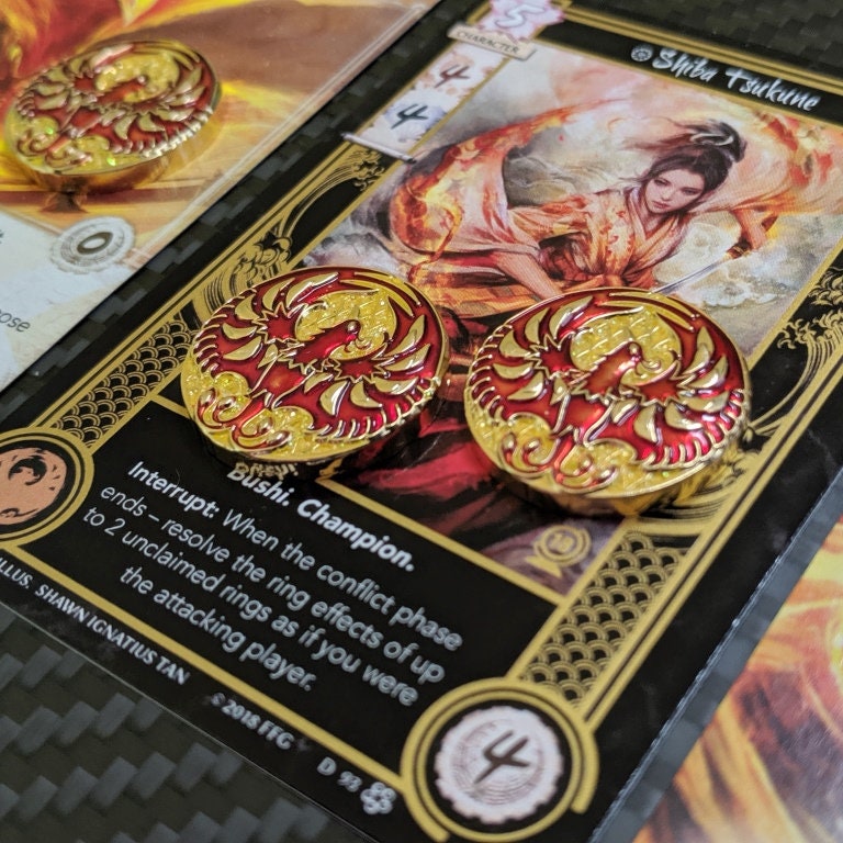 L5R Phoenix Metal Fate Reignited and Scholar Luxury Tokens - Etsy Hong Kong